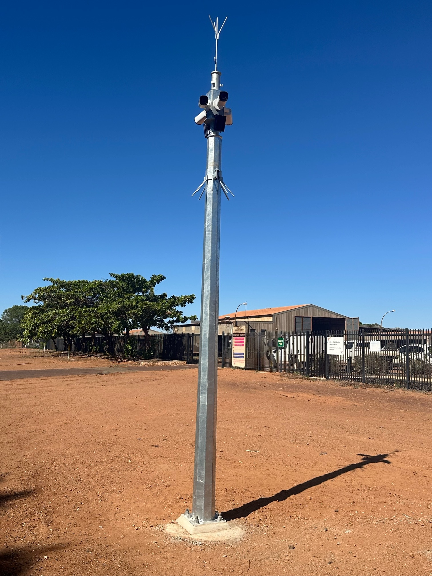 Custom CCTV Poles Fitted with LPR Technology | Onslow, WA
